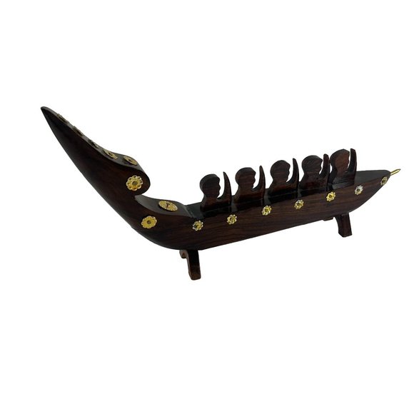 Unbranded | Accents | Wood Kerala Traditional Chundan Vallan Snake Boat ...